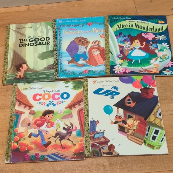 Toys | Disney Little Golden Books Collection Coco Up Beauty Beast Alice ...
